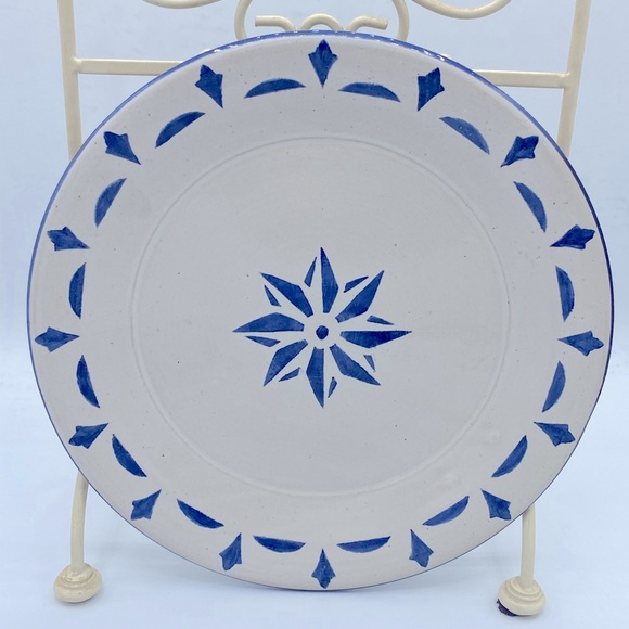 Strawtown | Dining | Strawtown Pottery Indiana Plate Blue Designs On ...